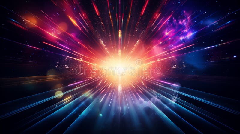 Light Explosion Vibrant Color Abstract Background by Generative AI ...