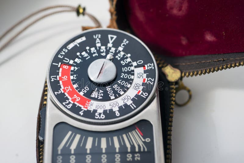 Vintage exposure meter stock image. Image of measure - 30164483