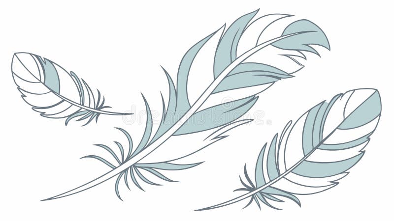 Light Feathers Floating Gently Softness Delicacy Purity Vector Graphic ...