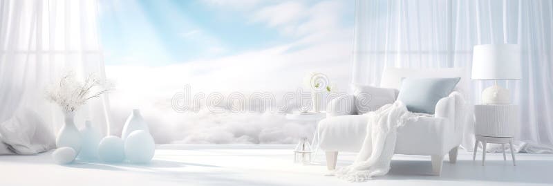 Light-filled Room Concept, Using White and Silver Satin Texture for an ...