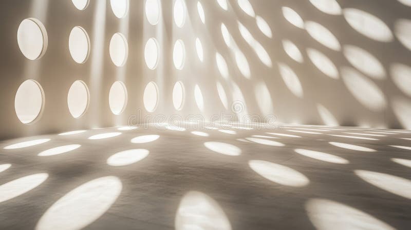 Light Filtering through Perforated Panels, Rhythmic Round Patterns and ...
