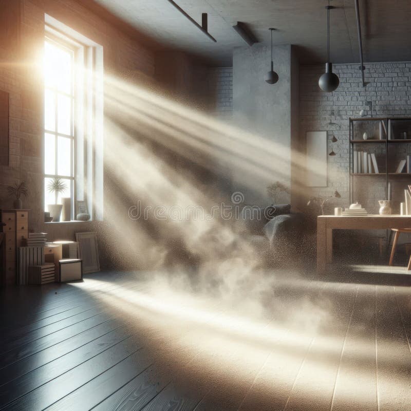Light Filtering Window Empty Dusty Room Stock Photos - Free & Royalty ...