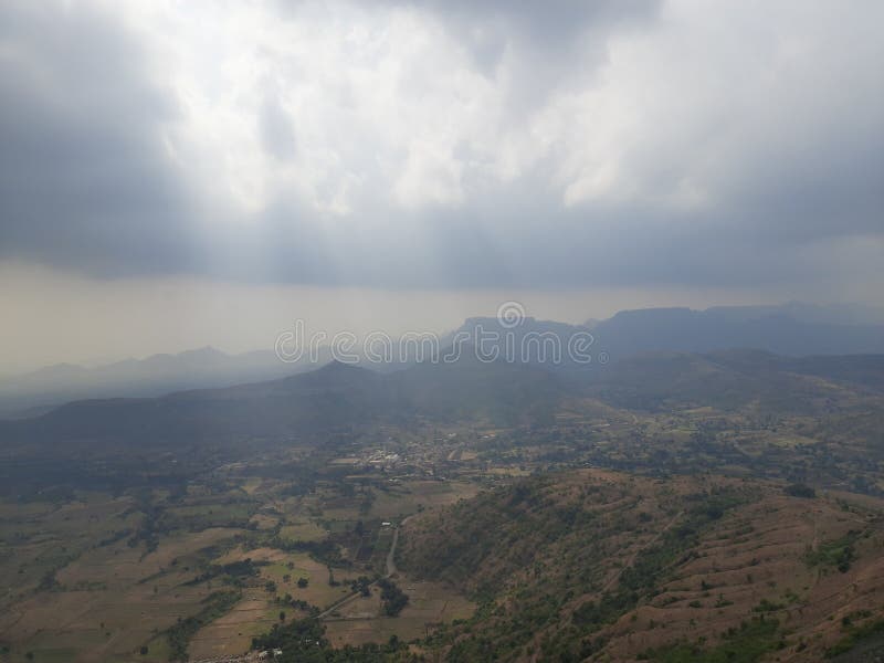 The Light of Find Its Way To Touch Mountain Stock Image - Image of ...