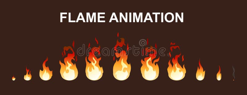Light Fire Flames Animation Collection for Game Design or Applications ...