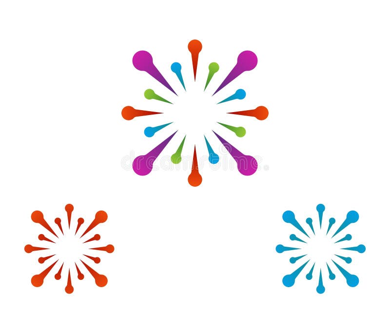 Light 1 Firework Logo Icon Template Stock Vector - Illustration of leaf ...