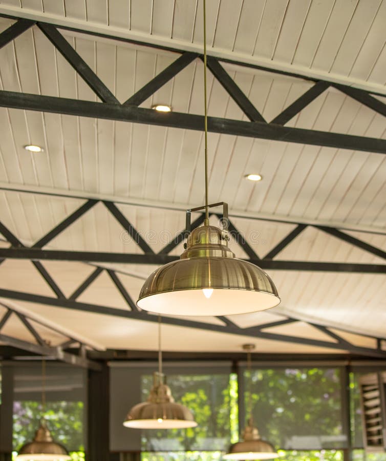 Light Fixture on the Ceiling Stock Photo - Image of construction ...