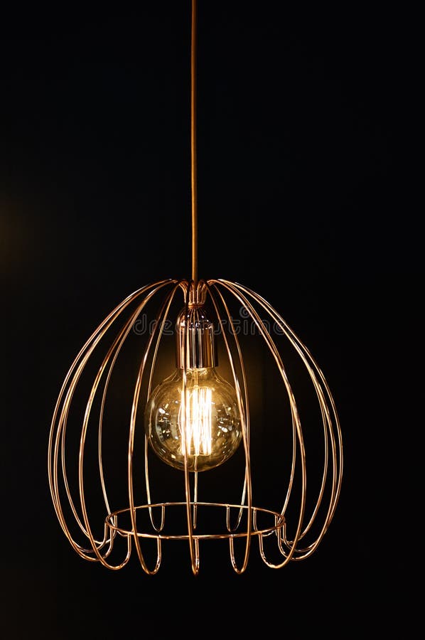 Light fixture with a lamp stock image. Image of home - 88352685
