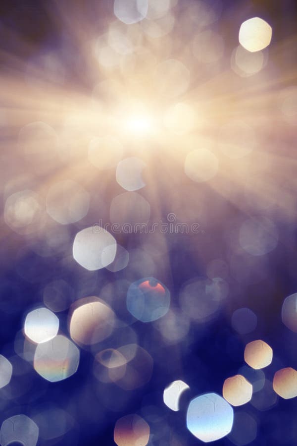 Light Flare and Flying Water Drops Drfocused Background Stock Image ...