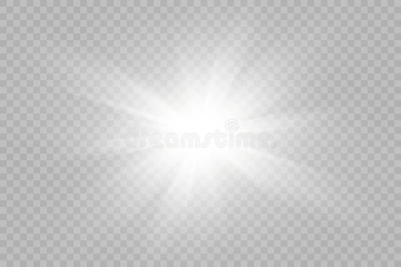 Light Flare Special Effect with Rays of Light and Magic Sparkles. Glow ...