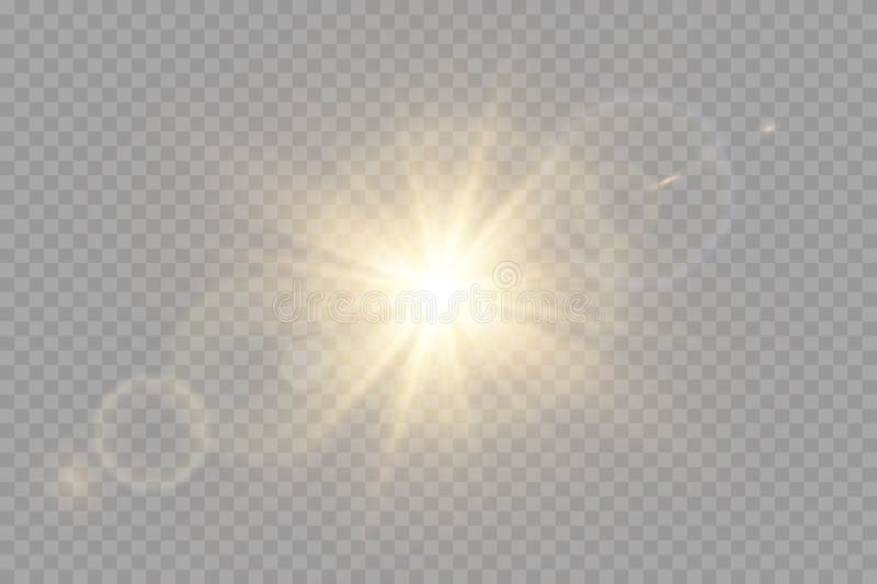 Light Flare Special Effect with Rays of Light and Magic Sparkles. Glow ...