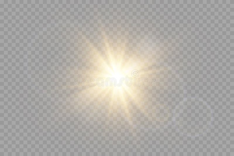 Light Flare Special Effect with Rays of Light and Magic Sparkles. Glow ...