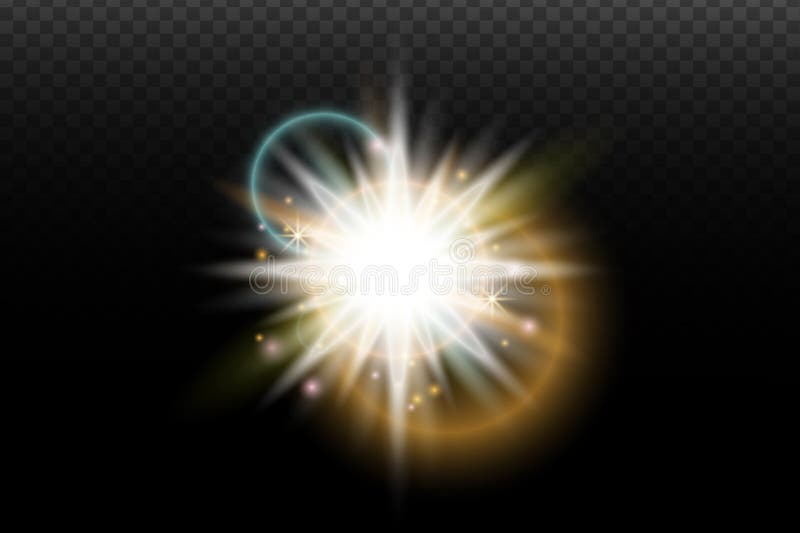 Light Flash Effect with Flares and Glow on a Transparent Background ...