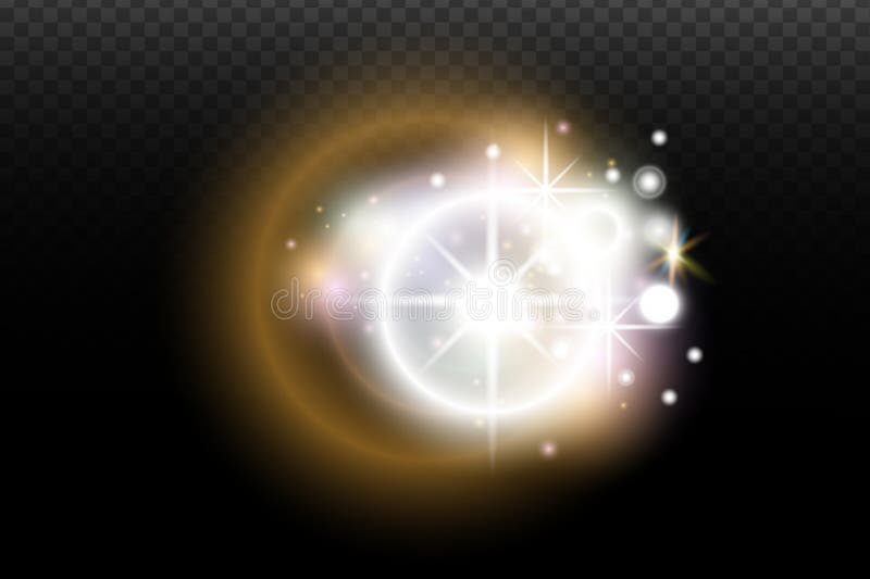 Light Flash Effect with Flares and Glow on a Transparent Background ...