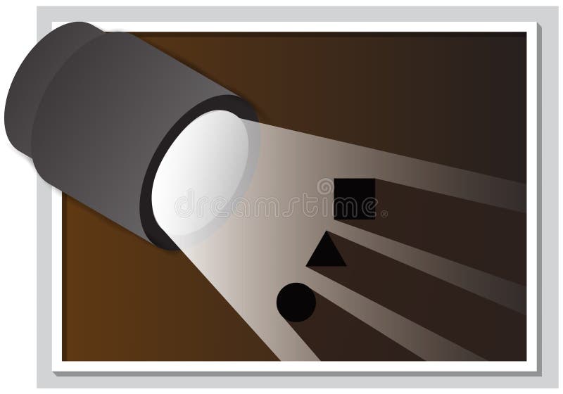 Light Flashlight Background with Geometry and Shadow Stock Vector ...