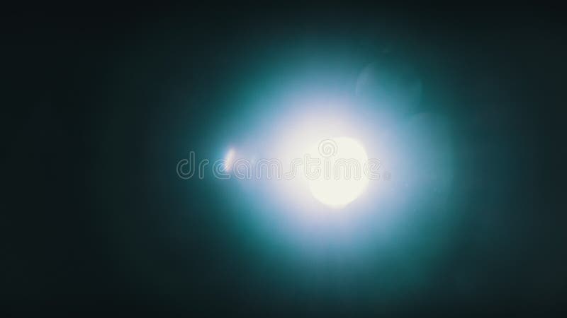 The Light of a Flashlight into the Camera on a Black Background Stock ...