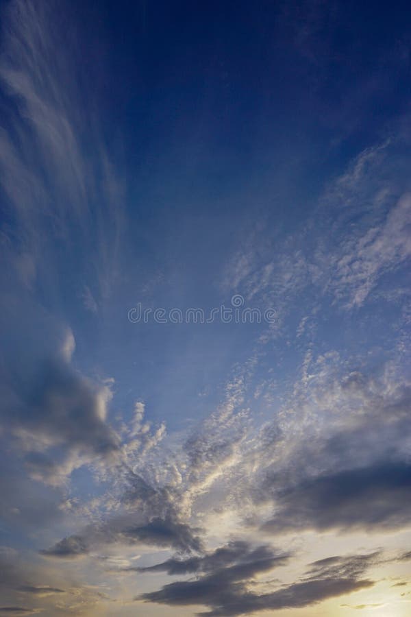Light and Floating Clouds in the Blue Sky Stock Image - Image of ...