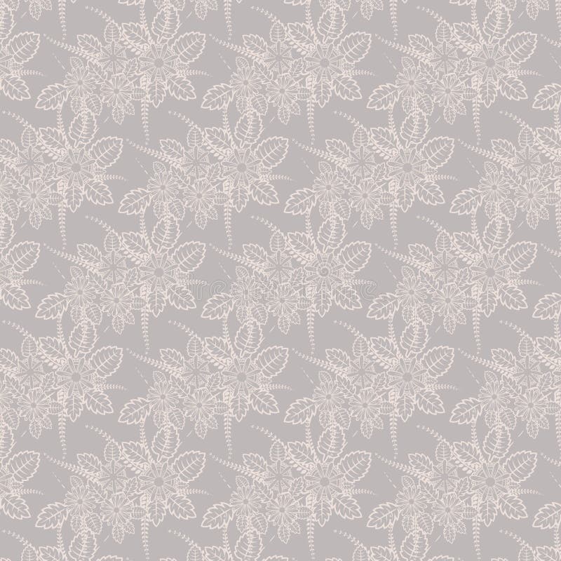 Light Floral Pattern. Floral Ornament in Beige Colors. Stock Vector ...