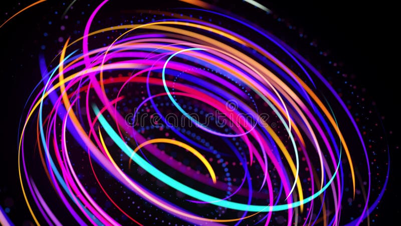 Light Flow Form Ring Structure. Light Effect As Abstract Looped ...