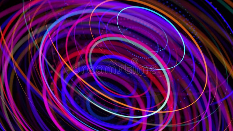 Light Flow Form Ring Structure. Light Effect As Abstract Looped ...