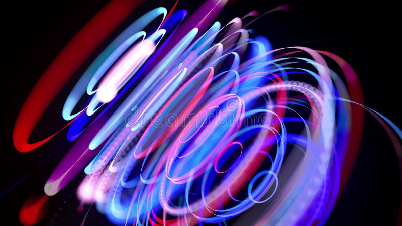 Light Flow in Ring Structure, Bg. 3d Render Stock Illustration ...