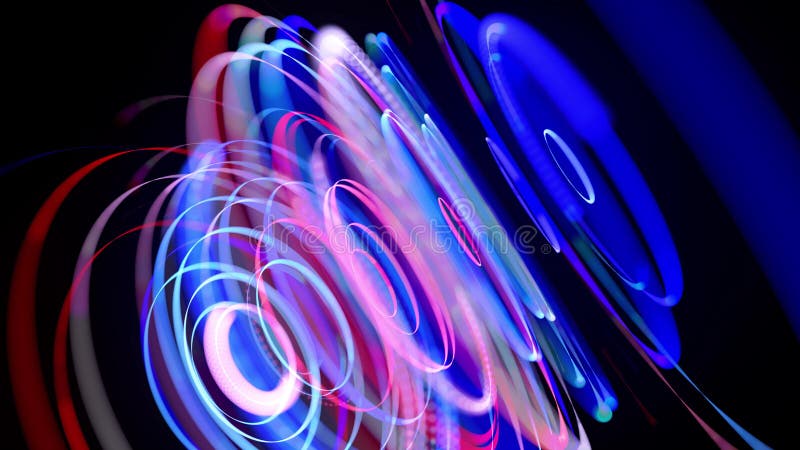 Light Flow in Ring Structure, Bg. 3d Render Stock Illustration ...