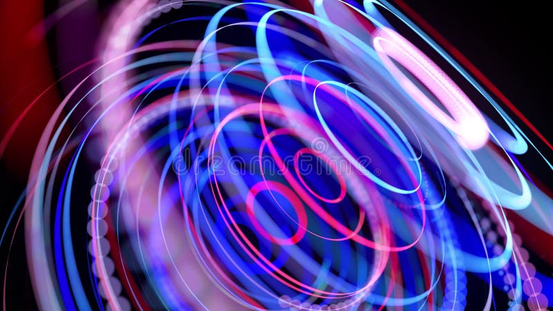 Light Flow in Ring Structure, Bg in 4k. Abstract Looped Background with ...