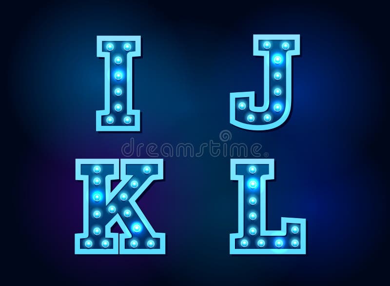 Light Font Alphabet Text Bright Stock Vector - Illustration of ...