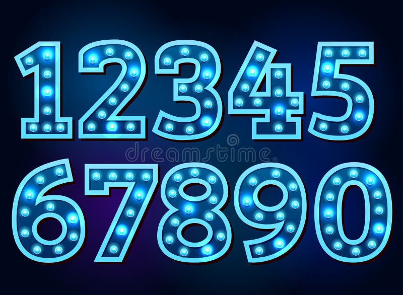 Light Font Alphabet Text Bright Stock Vector - Illustration of shiny ...