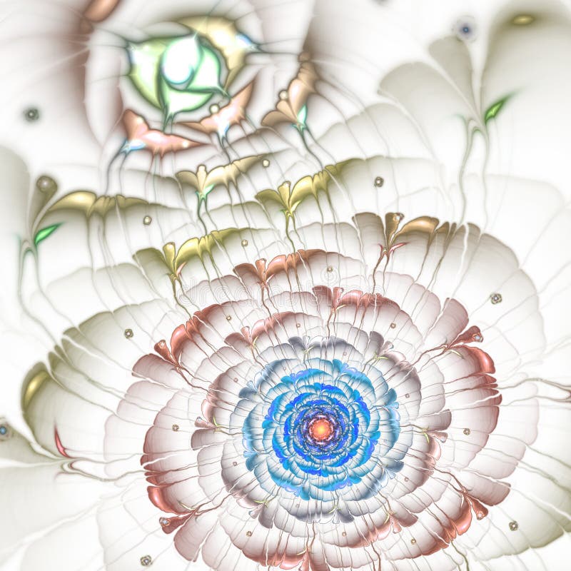 Light fractal flower stock illustration. Illustration of concept ...