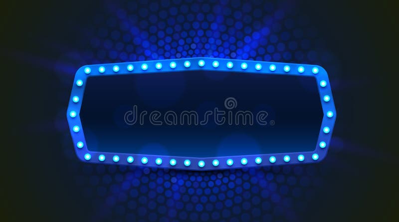 Light Frame Label, Event Bar Casino, Show Signboard. Vector ...