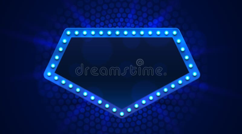 Light Frame Label, Event Bar Casino, Show Signboard. Vector ...