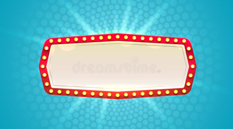 Light Frame Label, Event Bar Casino, Show Signboard. Vector ...