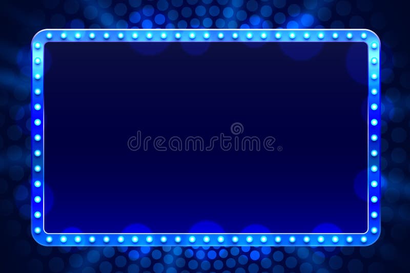 Light Frame Label, Event Bar Casino, Show Signboard. Vector ...