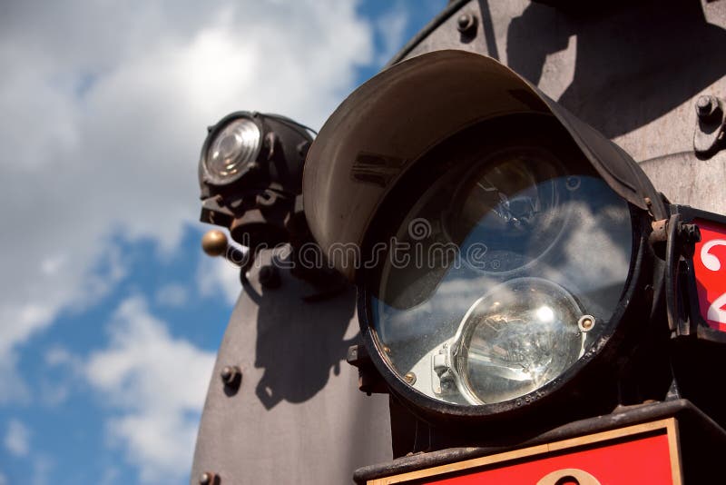 Light on the Front of Train Stock Image - Image of light, railroad ...