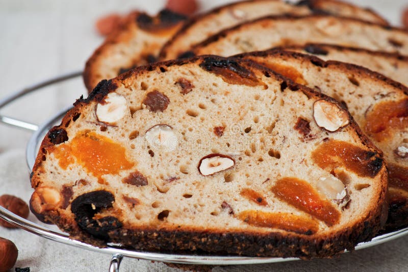 Light fruit bread. stock image. Image of close, grain - 49432465
