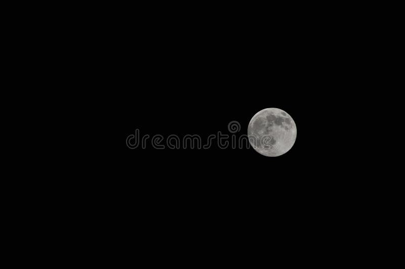 Light Full Moon in the Dark Night Sky Stock Image - Image of ...