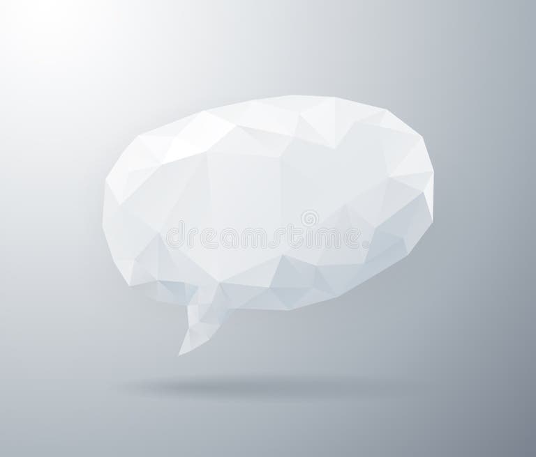 Light Geometric Speech Bubble Stock Vector - Illustration of creative ...