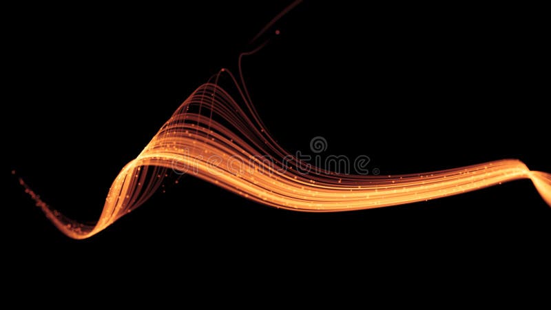 Light Glow Abstract Effect Black Background. 3d Illustration, 3d ...