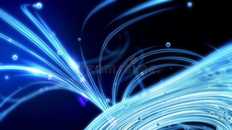 Light Glow Abstract Effect Black Background. 3d Illustration, 3d ...