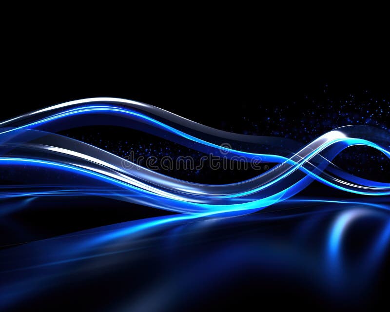 Light Glow Effect on a Black Background. Stock Illustration ...