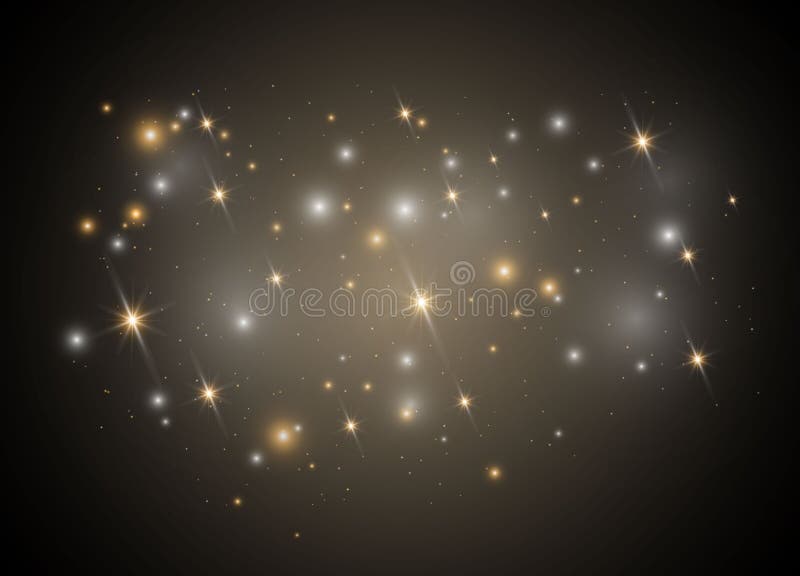 Light Glow Effect Stars. Christmas Abstract Pattern. Sparkling Magic ...