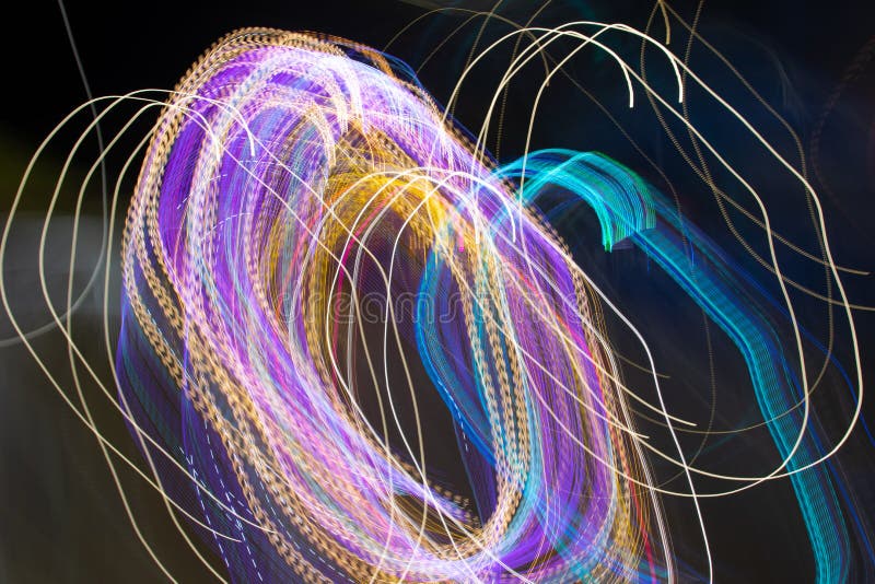 Light Glowing Colours of Easter Show with a Camera Slow Shutter ...