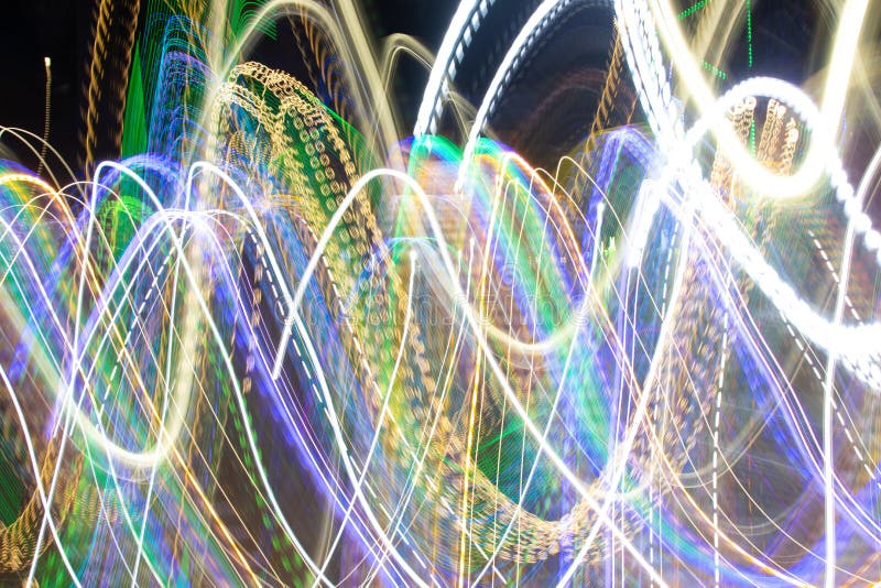 Light Glowing Colours of Easter Show with a Camera Slow Shutter ...