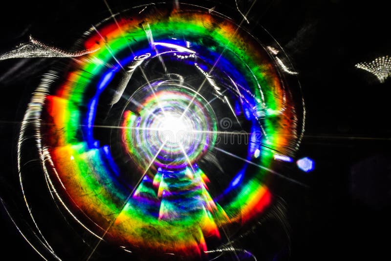 Rainbow Effect, Multicolored Trippy Psychedelic Abstract Stock Image ...