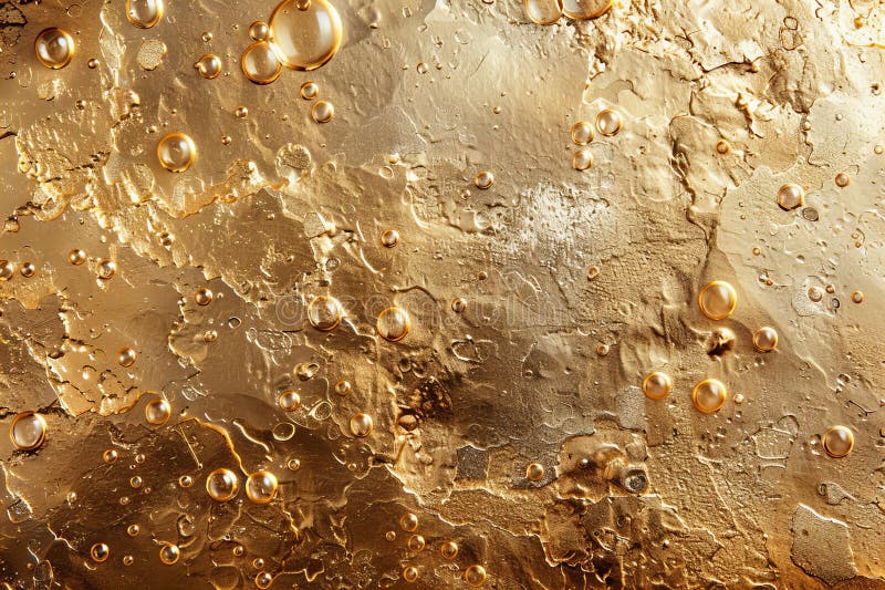 Light Gold Background with a Textured Surface, Featuring Small Bubbles ...