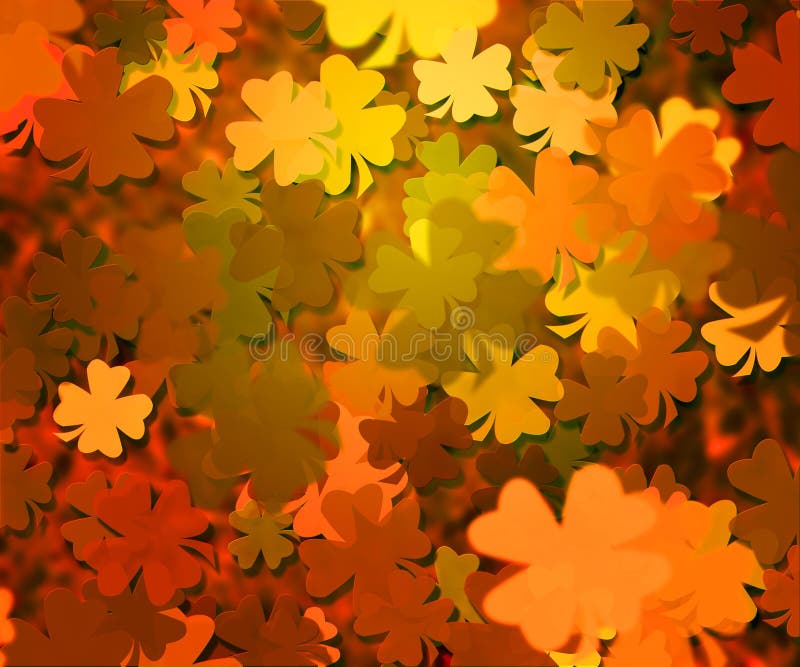 Gold Clover Texture Background Stock Illustration - Illustration of ...