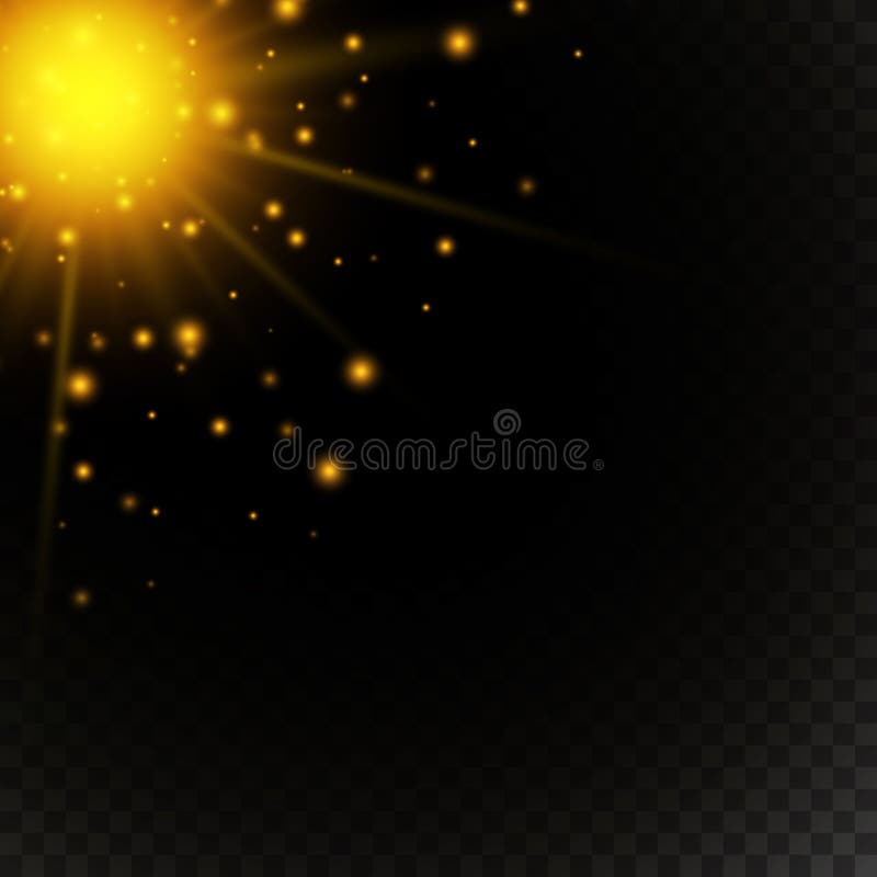Light Gold Flare Special Effect. Vector Illustration Stock Vector ...