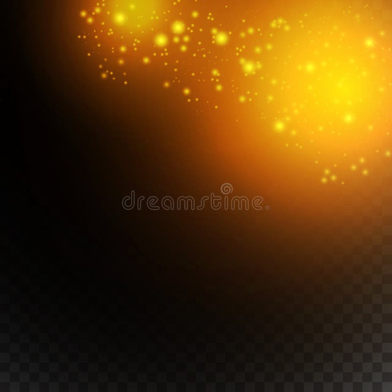 Gold Light Flare Special Effect. Illustration Stock Illustration ...