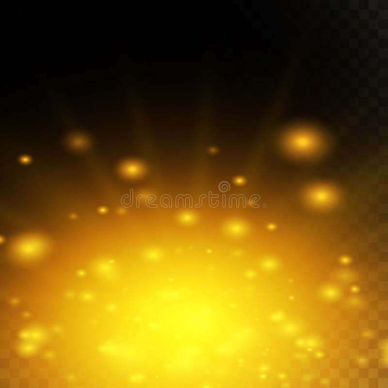 Light Gold Flare Special Effect. Vector Illustration Stock Vector ...