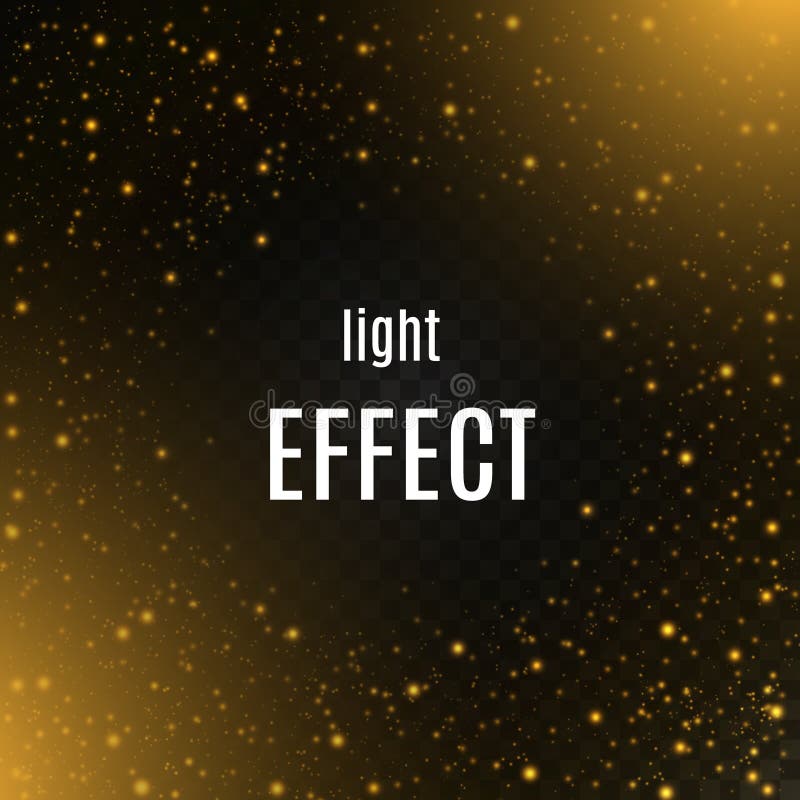 Light Gold Flare Special Effect. Vector Illustration Stock Vector ...